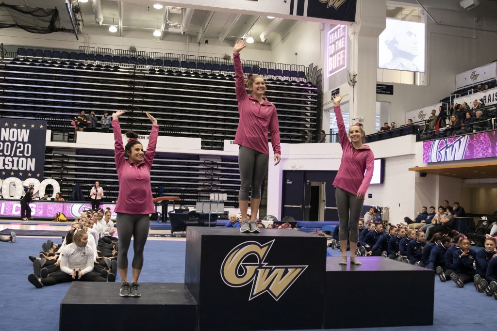 Women's Gymnastics: Tribe finishes fourth at GW, sweeps All-Around ...